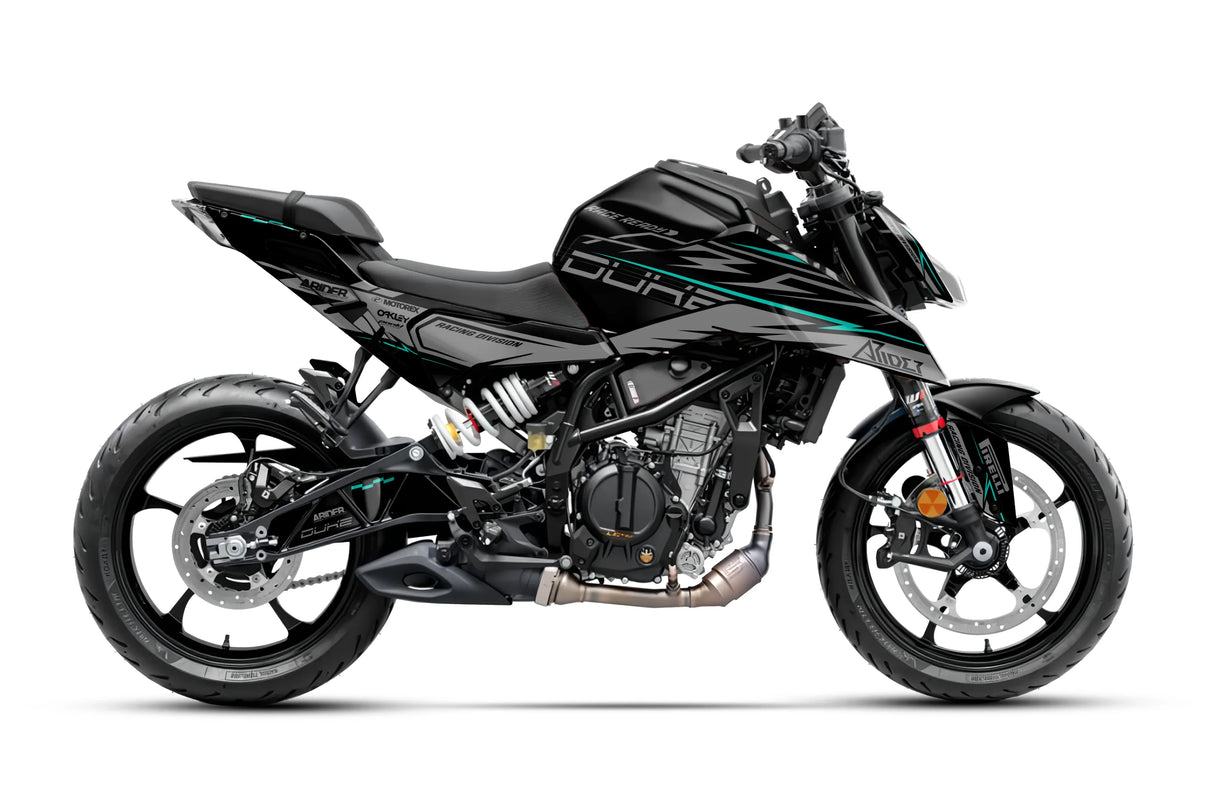 Graphics Kit fitting KTM Duke 125 – Phase Edition – Arider