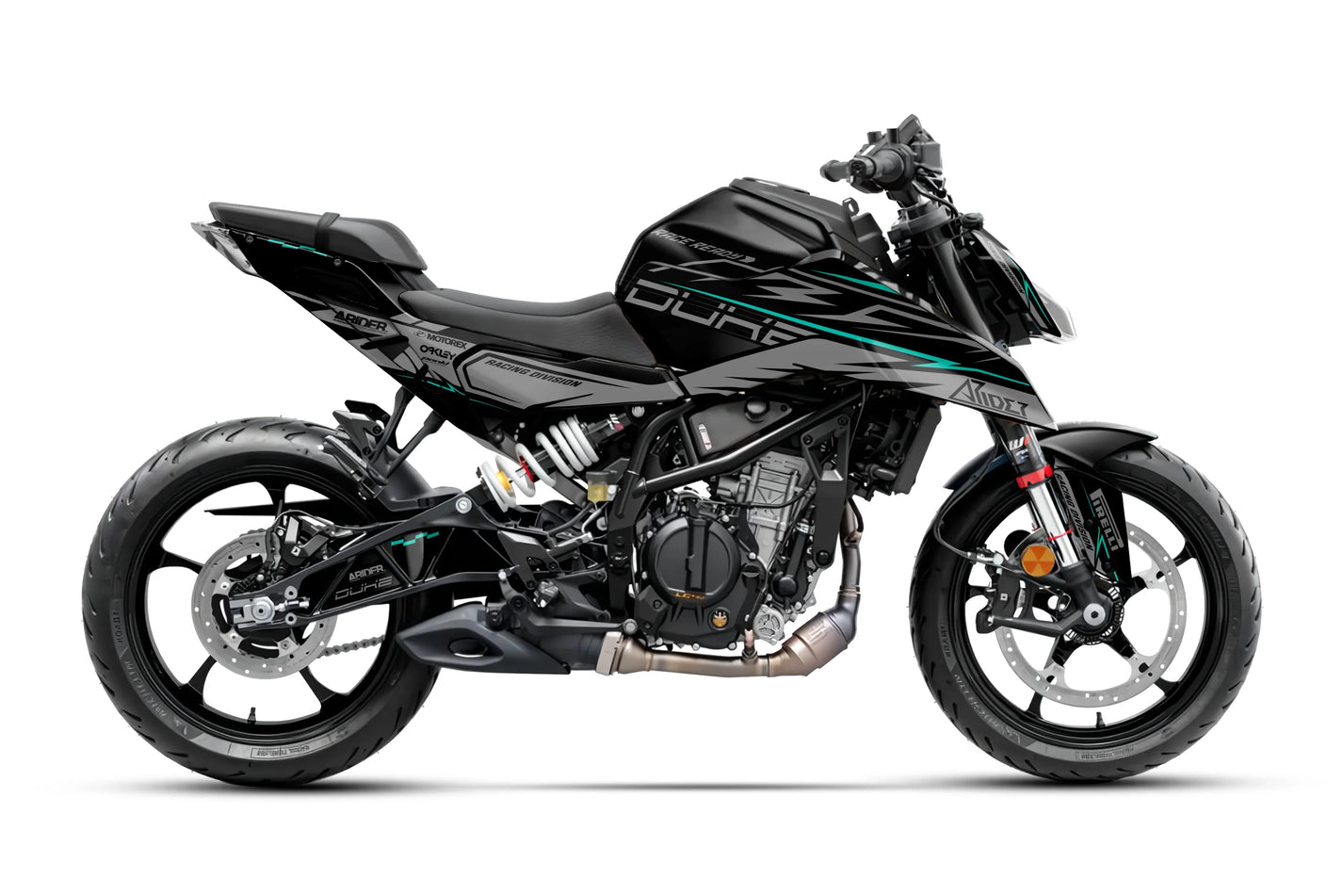 Graphics Kit fitting KTM Duke 125 – Phase Edition – Arider