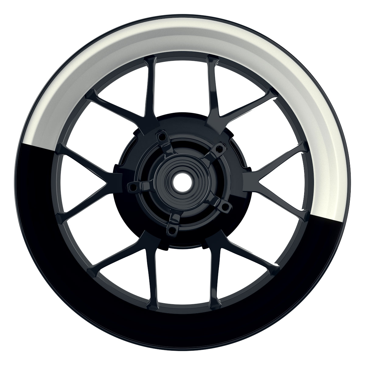 Felgenaufkleber Cafe Racer halb halb Wheelsticker Premium geteilt – Arider