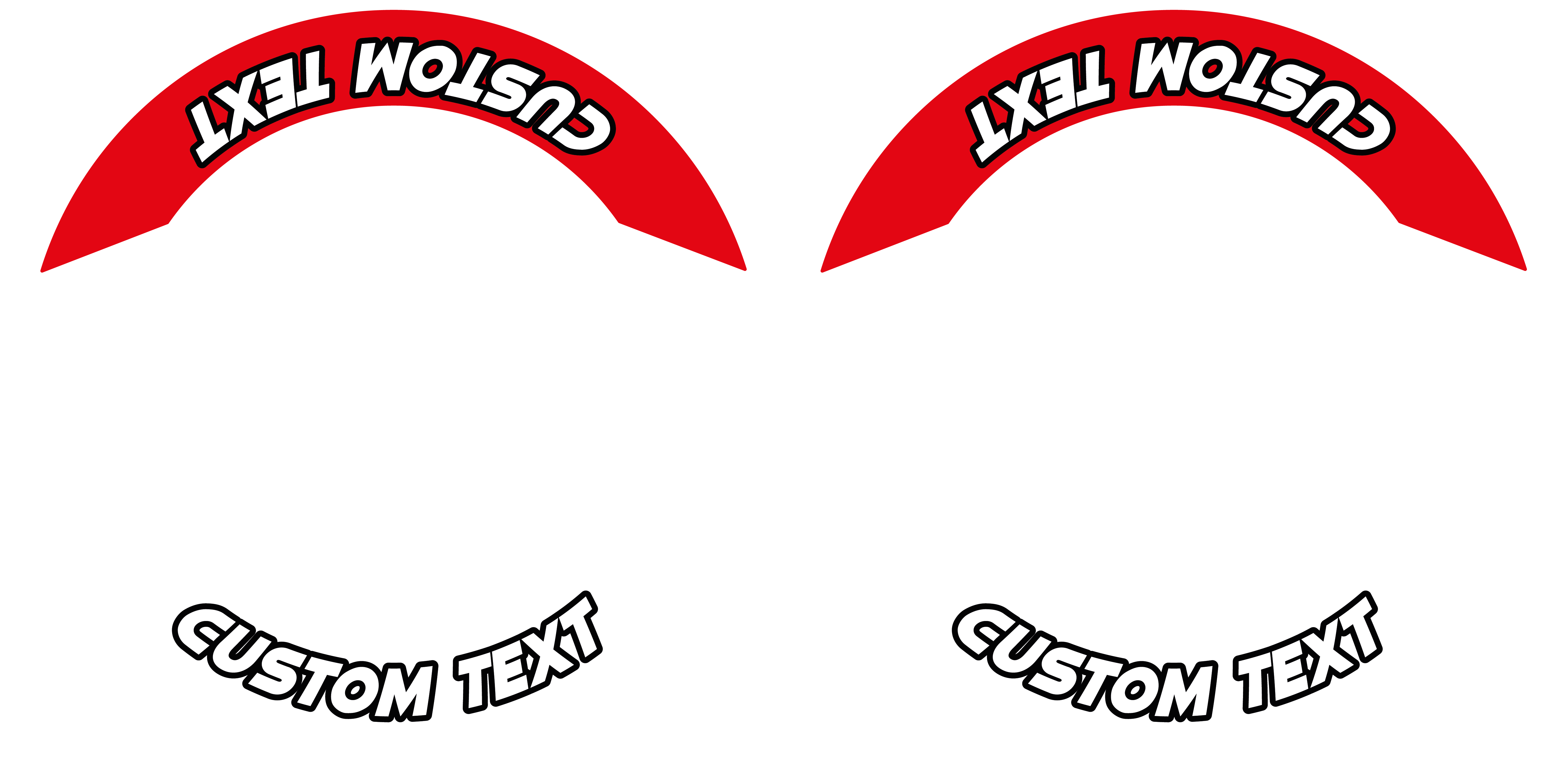 Individuelle Felgenaufkleber "Halb Halb" Premium geteilt Wheelsticker ...