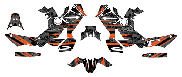 Graphics Kit suitable for KTM 950 / 990 Adventure - Skull Edition – Arider