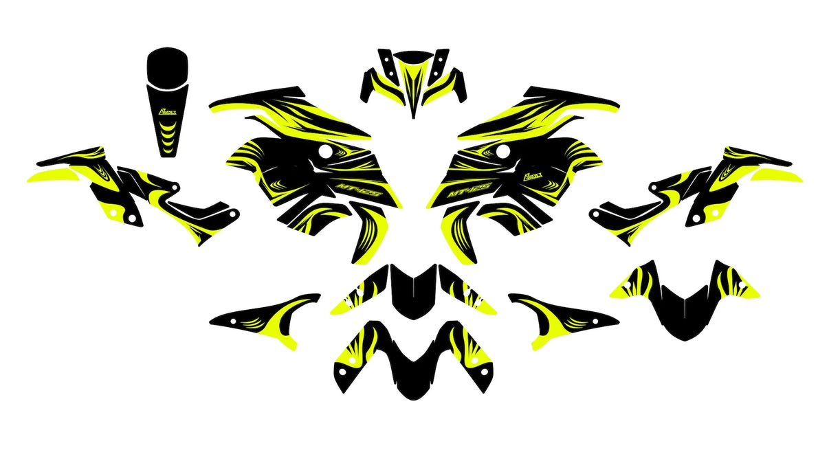 Graphics Kit suitable for Yamaha MT 125 - Swirl Edition – Arider